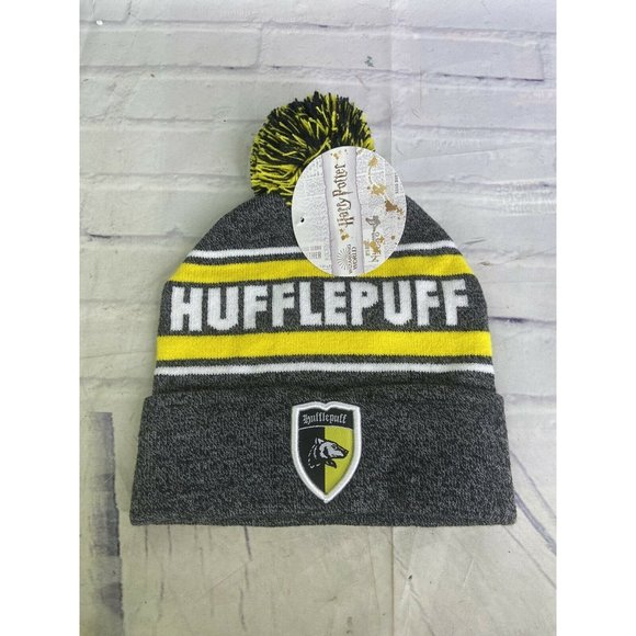 Bioworld | Accessories | Harry Potter Hufflepuff Logo Crest Knit Cuff ...